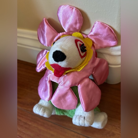 Target | Toys | Target Bullseye Pink Flower Plush Dog With Green Outfit ...
